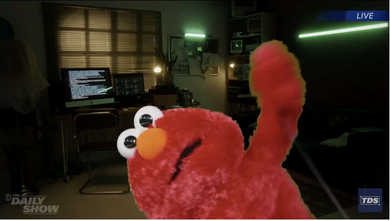 Jon Stewart Confronts Elmo After His X Account Was Hacked