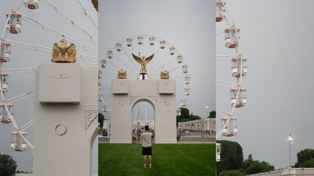 Donald Trump's Triumphal Arch Mock-Up Begins Falling Apart